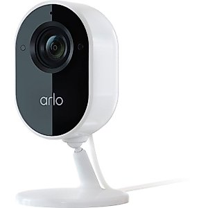 Arlo Indoor Camera - 1080p Video with Privacy Shield, Plug-in, Night Vision, 2-Way Audio, Siren, Direct to WiFi No Hub Needed, Wireless Security, White - VMC2040 (Renewed)