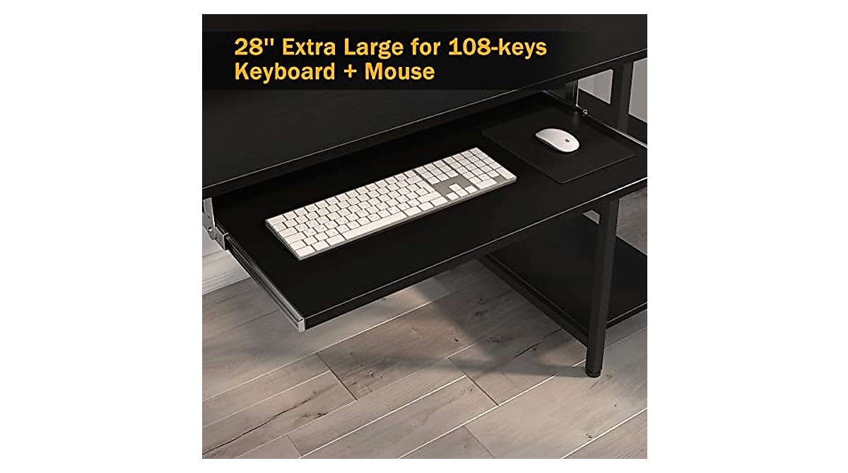 55" Computer Desk with USB Ports - Ergonomic & Durable