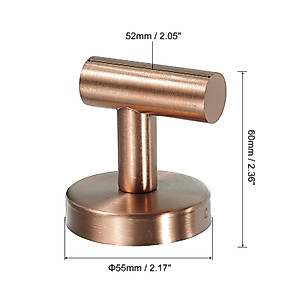uxcell Bathroom Hook, 2Pcs Waterproof Stainless Steel Single Towel/Robe Clothes Hook with Screws for Kitchen, Door, Cabinet, Bathroom, Foyers, Hallways, Bedrooms (60x55mm Rose Gold)