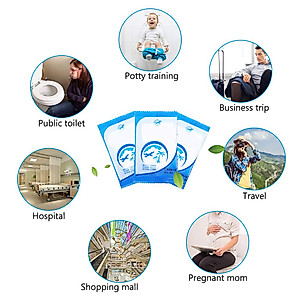 100 Pack Disposable Plastic Toilet Seat Covers,Portable Potty Seat Covers for Travel,Toilet Seat Protectors for Toddler Potty Training,Pregnant Mom,Individually Pack