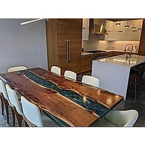 Epoxy Table Live Edge Wooden Table Epoxy Resin River Table Natural Wood Dining table Natural Epoxy Table Resin Table