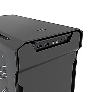 Phanteks (PH-ES314ETG_BK) EVOLV mATX Tempered Glass Edition Aluminum Exterior RGB LED Illumination Micro Tower Case, Satin Black