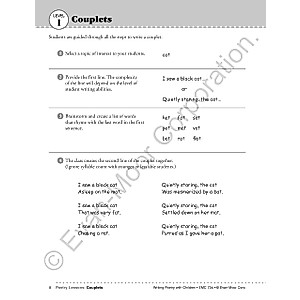 Evan-Moor Writing Poetry with Children, Grade 1-6 Activity Book - Supplemental Teaching Resource Workbook Inspires Poets (Writing Skills Essentials)