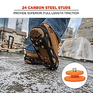 Ergodyne - 16785 TREX 6304 Step In Ice Traction Cleat with 12 Carbon Steel Spike Grips,Black,X-Large