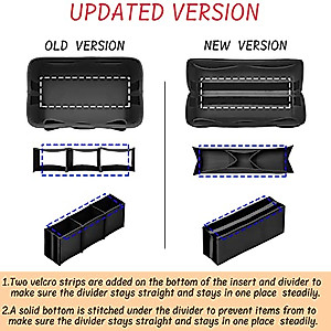 DailyPlus Purse Organizer Insert Felt Bag Organizer Handbag Organizer Insert Bag In Bag Organizer for Tote Purse Bag 14 Pockets Black Small