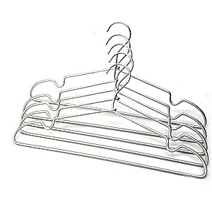 30Pack Koobay 12.6" Silver Metal Hangers Non Slip Suit Coated Wire Aluminum Children Storage Baby Hangers