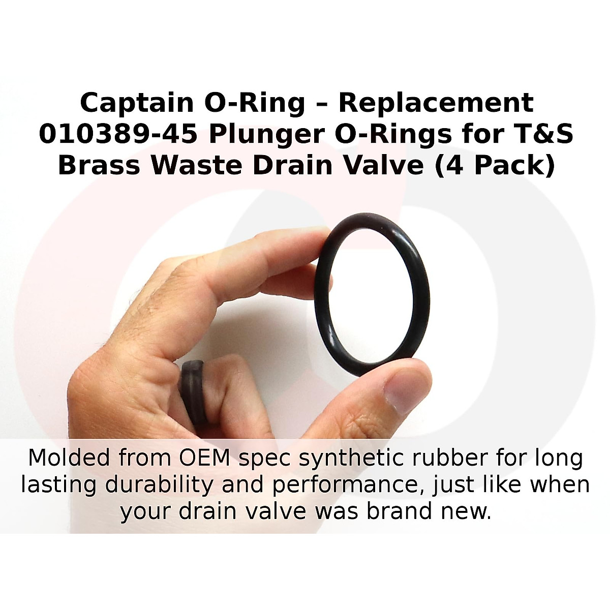 Captain O-Ring – Replacement Plunger O-Rings for 3-Tier Sink Drain, T&S Brass 010389-45 Twist Waste Drain Valve Rubber Stopper Oring (4 Pack)
