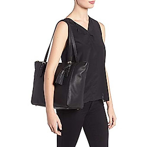 Kate Spade New York Kate Spade NY Orchard Street Maya Leather Shoulder Tote Purse in Black, Large
