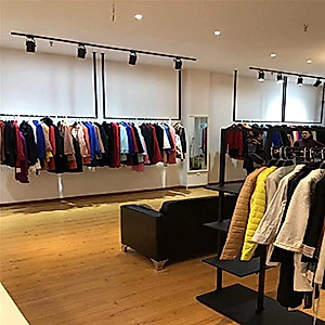 Wall-Mounted Heavy-Duty Clothes Rails, Metal Clothing Display Racks, Suspended Commercial Ceiling Hangers, Ceiling-Mounted Hangers/Black / 100cm×100cm