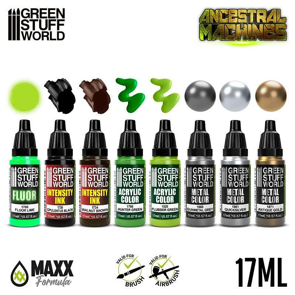 Green Stuff World for Models & Miniatures Paint Set Ancestral Machines 12252