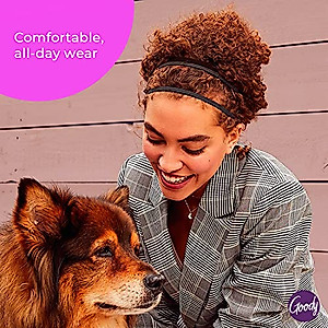 Goody Extra Thin Silicone Headwraps - 3 Count - Comfortable and Stylish Fabric Won't Pull, Snag or Damage Your Hair - Pain-Free Hair Accessories for Women, Men, Boys, and Girls