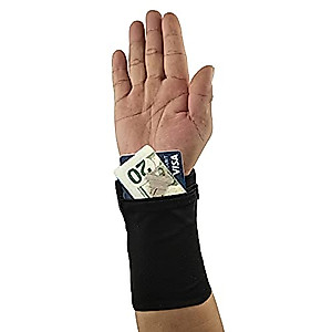 Premium Wrist Wallet - Cell Phone Holder with Zipper Storage Band for Travel, Outdoor Sports Running - Sweat Band Wristband
