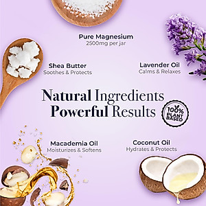 NaturallyMum - Magnesium Body Lotion [NATURAL & VEGAN] - Topical Magnesium Chloride Cream Lotion Support for Sleep, Bone, Heart & Muscle Health - Lavender - Made in UK & Safe for Kids