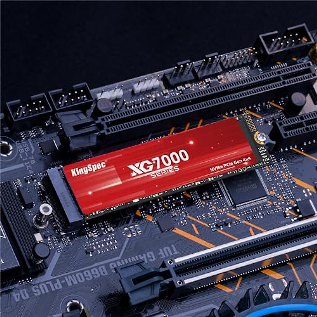KingSpec XG7000 1TB NVMe SSD PCIe 4.0-7400MB/s Read Speed, 3D TLC NAND M.2 2280 Internal SSD, Compatible with Gaming PC, Laptop, PS5 Console