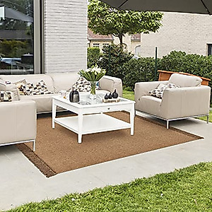 Large Outdoor Patio Rug 4x6 Washable Boho Cotton Area Rug Entryway Rug with Tassels Braided Runner Rug for Living Room Bedroom Dining Room Kitchen Indoor Farmhouse Entryway Carpet Mat