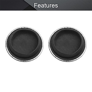 MroMax 3Pcs Stainless Steel Sink Plug Drain Stopper Fit 39mm with Ring for Bathtub Kitchen Bathroom Silver, Black