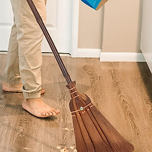 Baluue Small Broom for Kids and Toddlers - Bamboo Handle with 100% Natural Broom Corn - Ideal Kids Size 25”- Heavy Duty Durability - Toy Broom