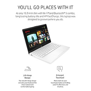 HP 14 Laptop, Qualcomm Snapdragon 7c Processor, 8 GB RAM, 128 GB eMMC, 14-inch Full HD Touchscreen, Windows 11 Home, Thin & Portable, Long Battery Life, Wi-Fi 5 & Bluetooth 5 Combo (14-ed0010nr, 2021)
