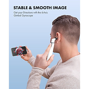 Anykit Wireless Otoscope Ear Camera with Dual View, 3.9mm 720PHD WiFi Ear Scope with Ear Wax Removal Tool for Kids and Adults & Pets, Compatible with Android and iPhone