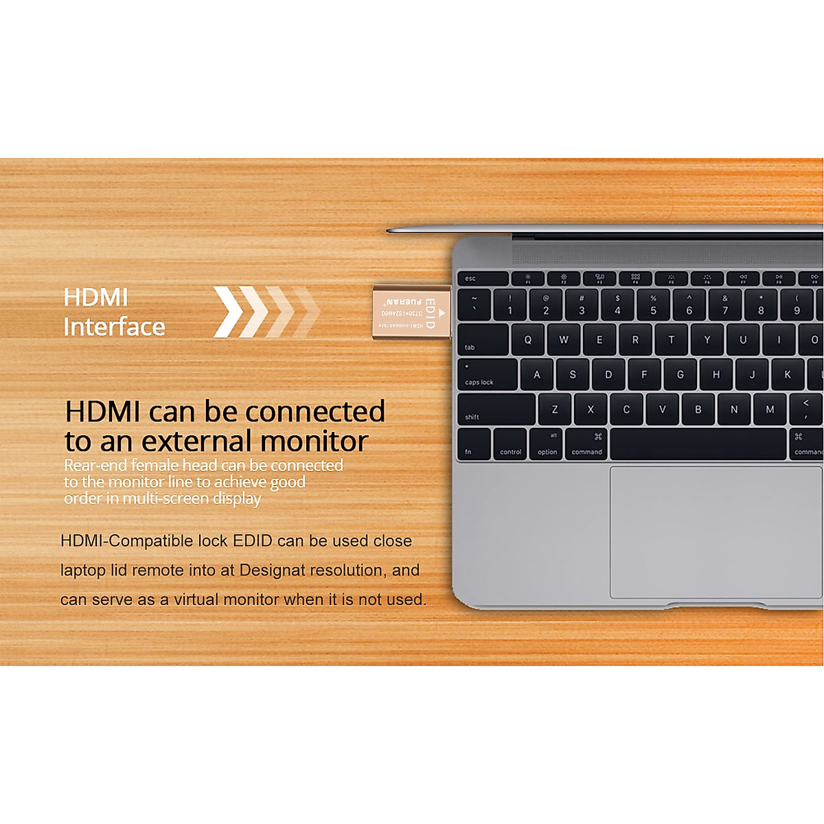 FUERAN HDMI Pass-Through EDID Emulator for use with Video splitters, Switches and Extenders (fit-Headless) 1920X1080@59hz