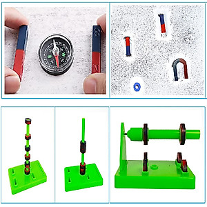 Labs Junior Science Magnet Set for Education Science Experiment Tools Icluding Bar/Ring/Horseshoe/Compass Magnets