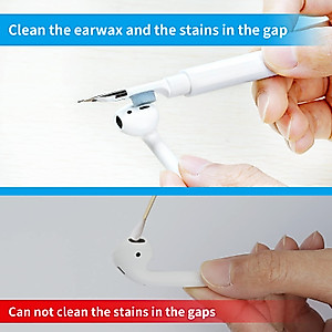 Airpod Cleaner Kit - Bluetooth Earbuds Cleaning Kit for Airpods Pro 1 2 3,Multi-Function Cleaning Pen with Soft Brush Flocking Sponge for Headsets/Charging Case/Mobile Phone/Keyboard/More