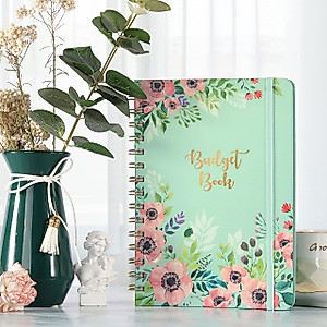 Budget Planner - Budget Book, Undated Monthly Bill Organizer with Pockets, 8.3" x 6.2", Expense Tracker Notebook, Budgeting Journal and Financial Planner/Book, Thick Paper Twin-Wire Binding