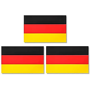 JBCD Germany German Flag Magnet Decal - for Car Truck or SUV (3 Pack, 3x5 Inches)