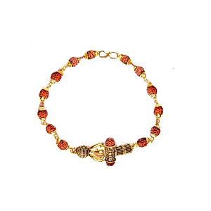 Wonder Care Rudraksha Beads Rakhi Bracelet Rakhi | Rakhi Gift Set | Rakhi Bracelet for Brother Rudraksh Bead Bracelet