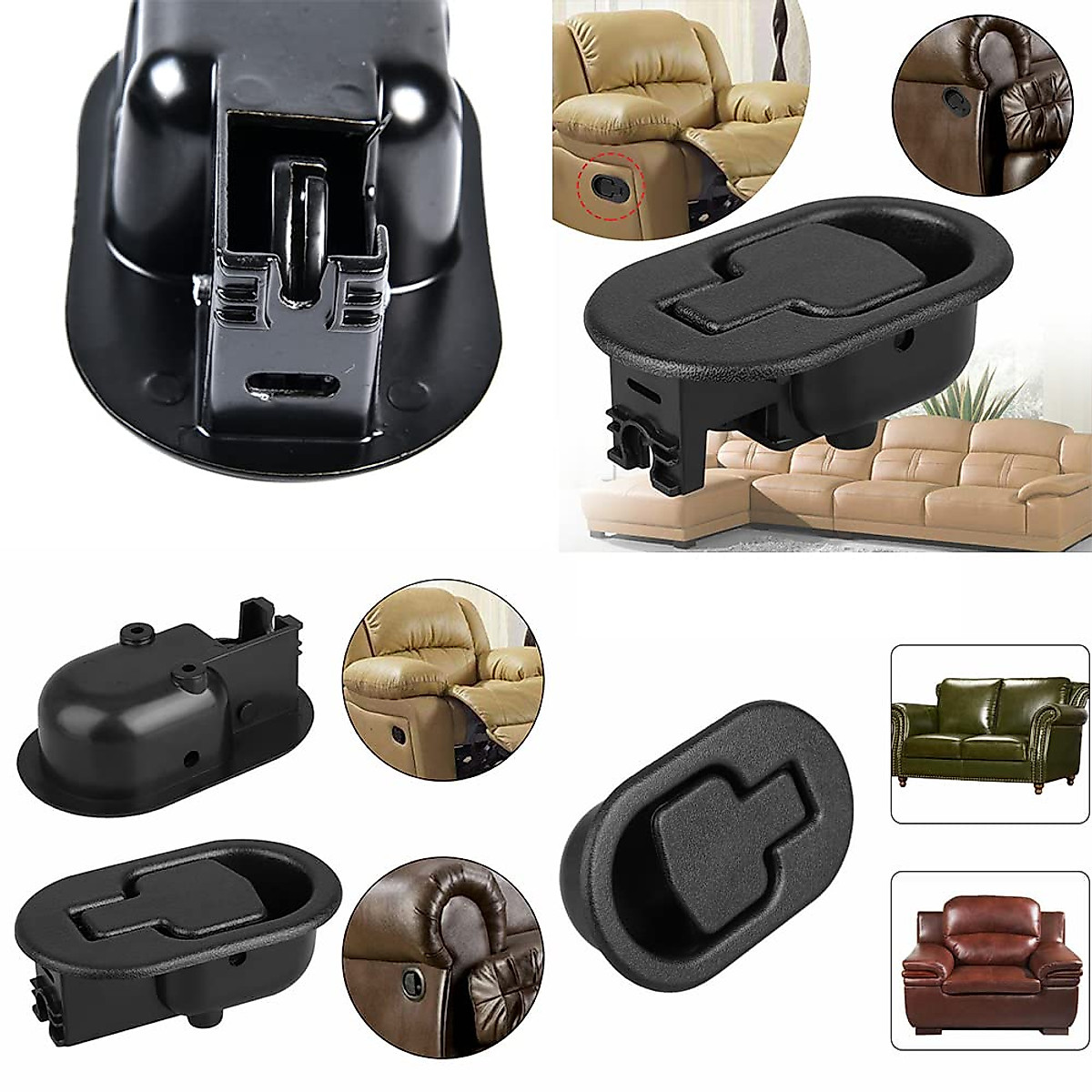 Magik 2-4 Universal Replacement Recliner Pull Handle Sofa Chair Couch Release Lever (2)