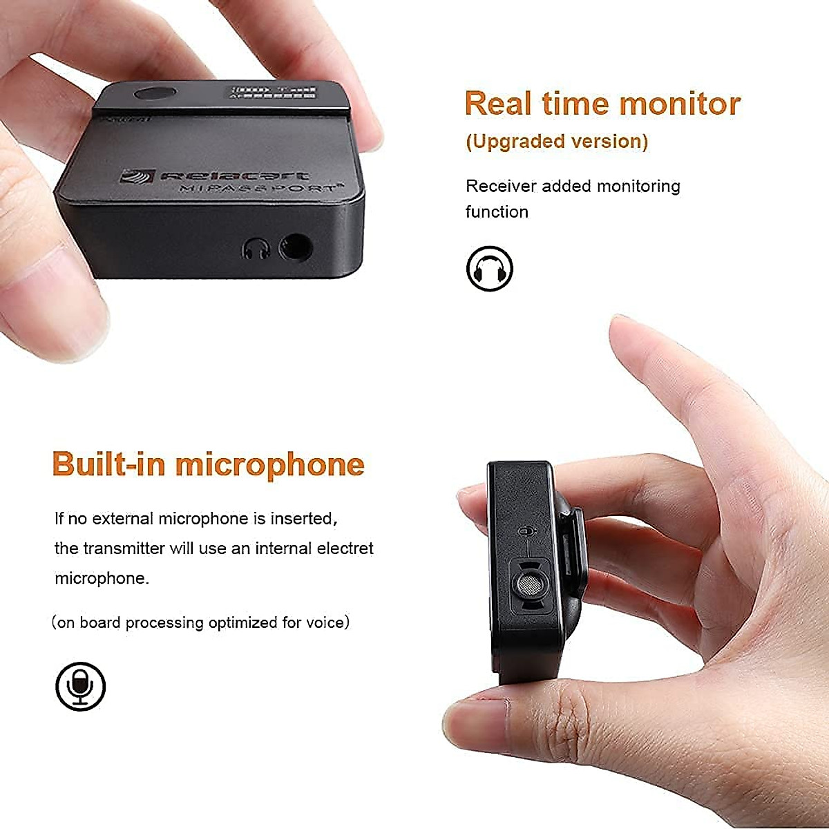 RELACART Wireless Lavalier Microphone System, Mi1 2.4GHz Wireless Lapel Mic with 1 Transmitter, 1 Receiver and 1 Lavalier Microphone Compatible with DSLR, Camera, Camcorder, Smartphone, iPhone