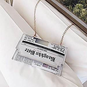 KIAR White purse Evening Bag Novelty Clutch Envelope CrossBody Bag for women, Small