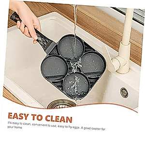 Yardwe Fried Egg Pan Home Tool Set Japanese Frying Pot Egg Skillet Four Cup Egg Pan Small Frying Cooking Pan Sandwich Maker Egg Cooking Pan Kitchen Gadget Egg Frying Pan Alloy Tamagoyaki