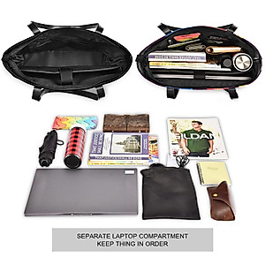 Owls Laptop Tote Bag for Women Handbags Fashion Purse Canvas Teacher Tote Bags Work Travel Bag with Zipper