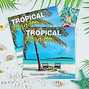 2023 Wall Calendar – Wall Calendar 2023-2024, 18 Months from Jan 2023 - Jun 2024, 12" x 24" (Open), 12" x 12" (Closed), 2023 Calendar with Daily Blocks, Perfect Calendar for Planning – Tropical Island