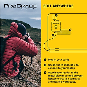 CFast and SD UHS-II Dual-Slot Memory Card Reader by ProGrade Digital | USB 3.2 Gen 2 for Professional Filmmakers, Photographers & Content Creators
