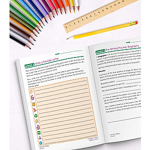 Spectrum Writing Workbook Grade 4, Informative, Opinion, Dialogue, Letter, and Story Writing Prompts, Writing Practice for Kids, Classroom or Homeschool Curriculum (Spectrum Writing)