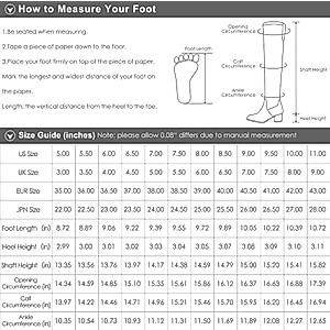 DREAM PAIRS Women's Brown Chunky Heel Knee High Boots Size 9 M US Chai-1