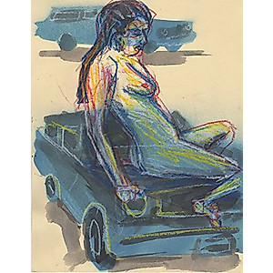 Lounging on blue station wagons