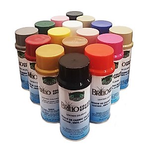 Moneysworth & Best Brillo Leather/Vinyl/Plastic Color Re Spray Dye/Paint 12 oz, Black
