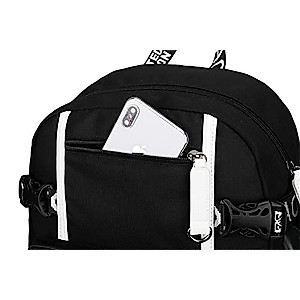 Piatek Teens Kylian Mbappe Daypack Waterproof Laptop Bag with USB Charging Port Graphic Canvas Knapsack