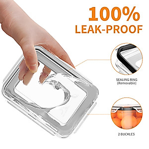 HOMETALL 18 PCS Food Storage Containers with Lids, Plastic BPA-Free Meal Prep Containers Reusable, Airtight & Leak proof Large Food Containers with Labels & Pen