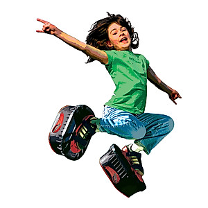 Moon Shoes Bouncy Shoes, Mini Trampolines for Your Feet, One Size, Black, New and Improved, Bounce Your Way to Fun, Very Durable, No Tool Assembly, Athletic Development, up to 130 lbs
