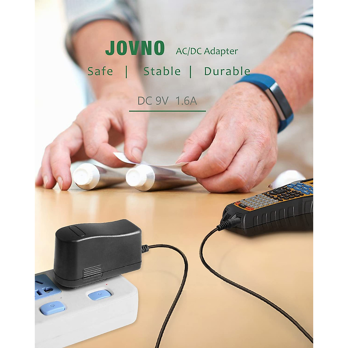 9V AC DC Adapter Charger for DYMO LabelManager 160 LM-160 LM-500TS 100 150 210D 220P 350 LM210D LM-200 LM-150 Rhino 6000 5200 4200 1738976 Handheld Label Maker Printer, JOVNO 9V 1.6A Power Supply