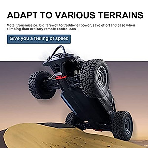 RKSTD High Speed RC Car, 1:16 Full Scale RC Off-Road Truck, All Terrain 4WD RC Truck with LED Light, Speed 38km/h Electric RC Off-Road Vehicle Toy, Gift for Adults and Kids