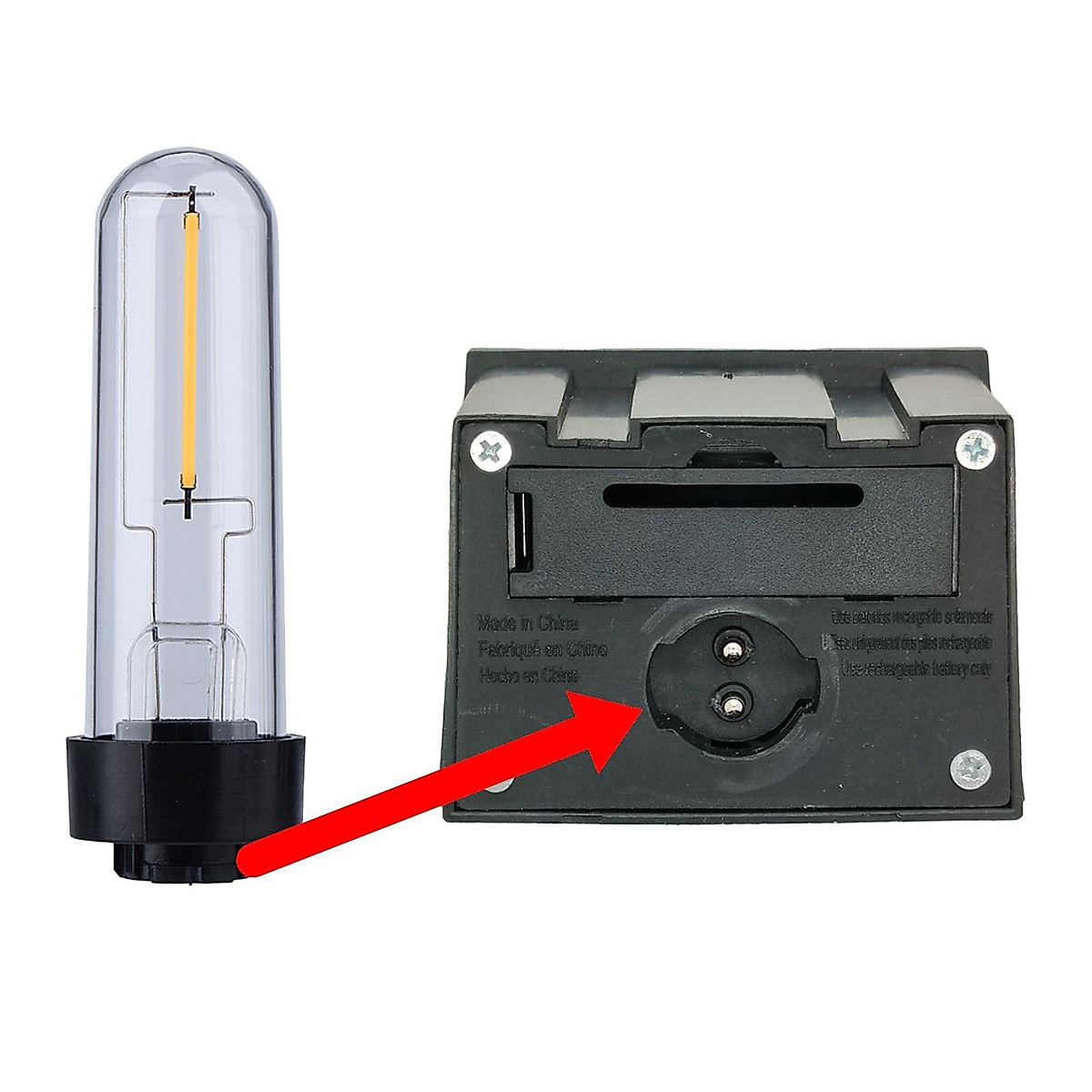 YBRAVO for Solar Light Replacement Bulb Solar Light Bulb Solar Wall Light Replacement Bulb Warm White(B)