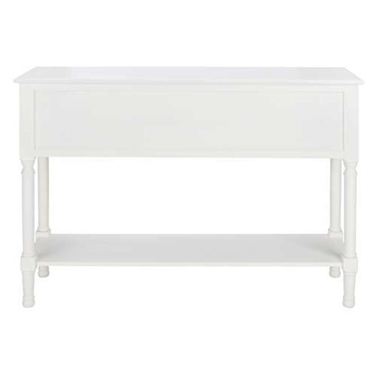 Safavieh Home Collection Haines White 4-Drawer Bottom Shelf Console Table