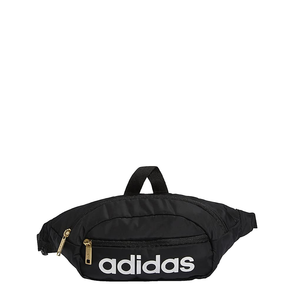 adidas Core Waist Pack Fanny Bag, Black/White/Gold Metallic, One Size
