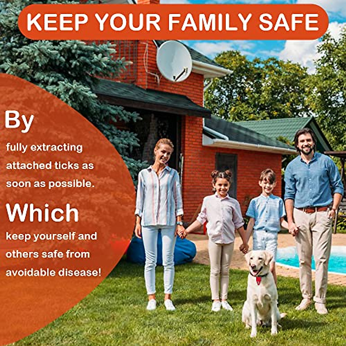 Tick Remover Tool, Tick Removal Tool Suitable for Pets, Animals, and Humans, Quick, Safe, Reliable, and Highly Essential Tick Remover Tool for Portable Outdoor Living, 1 Pack (Red)