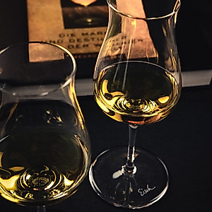 Eisch Malt-Whisky Nosing Glasses Set of 2 – Handcrafted Crystal Glass with Aroma Lids - for Single Malt & Blended Whisky - Gift Tube Packaging - Dishwasher Safe - Made in Germany